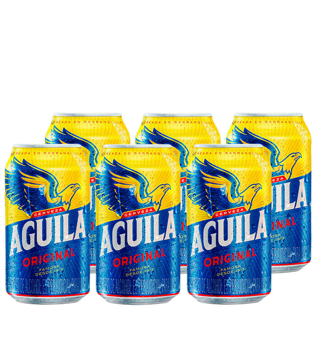 6 Pack Cerveza Aguila Original Lata - 330cc - Licores Medellín