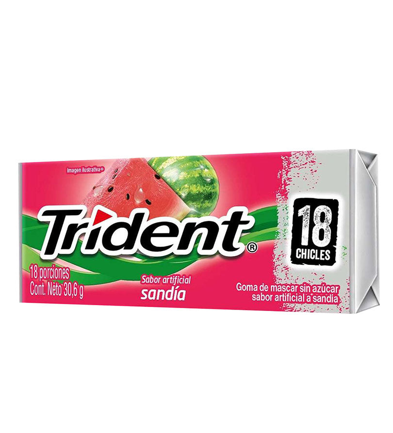Chicle Trident Americano Sandía - 18 Sticks - Licores Medellín
