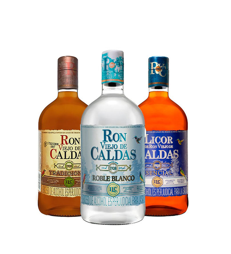 Contiene 1 Ron Viejo Caldas 3 Años - 750ML, Licor de Ron Caldas Esenci ...