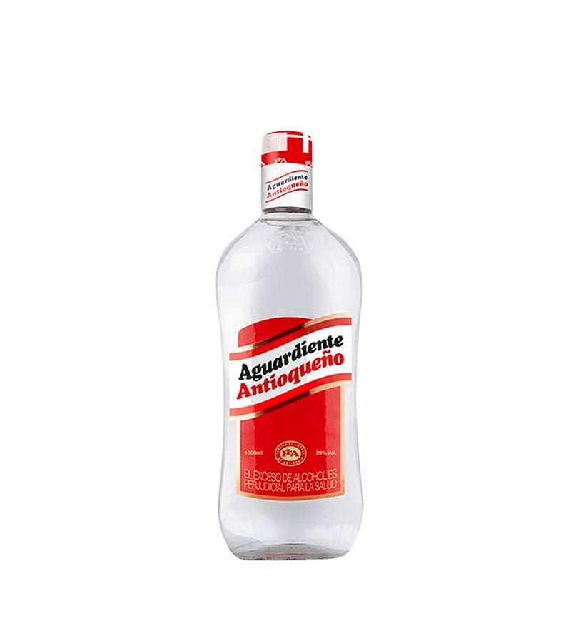 Aguardiente Antioqueño Red Cap Liter Glass - 1L Medellín a Domicilio
