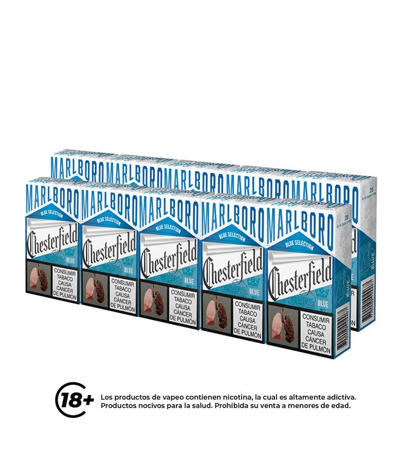 Order your Chesterfield Blue Cigarette Carton online and at Licores ...