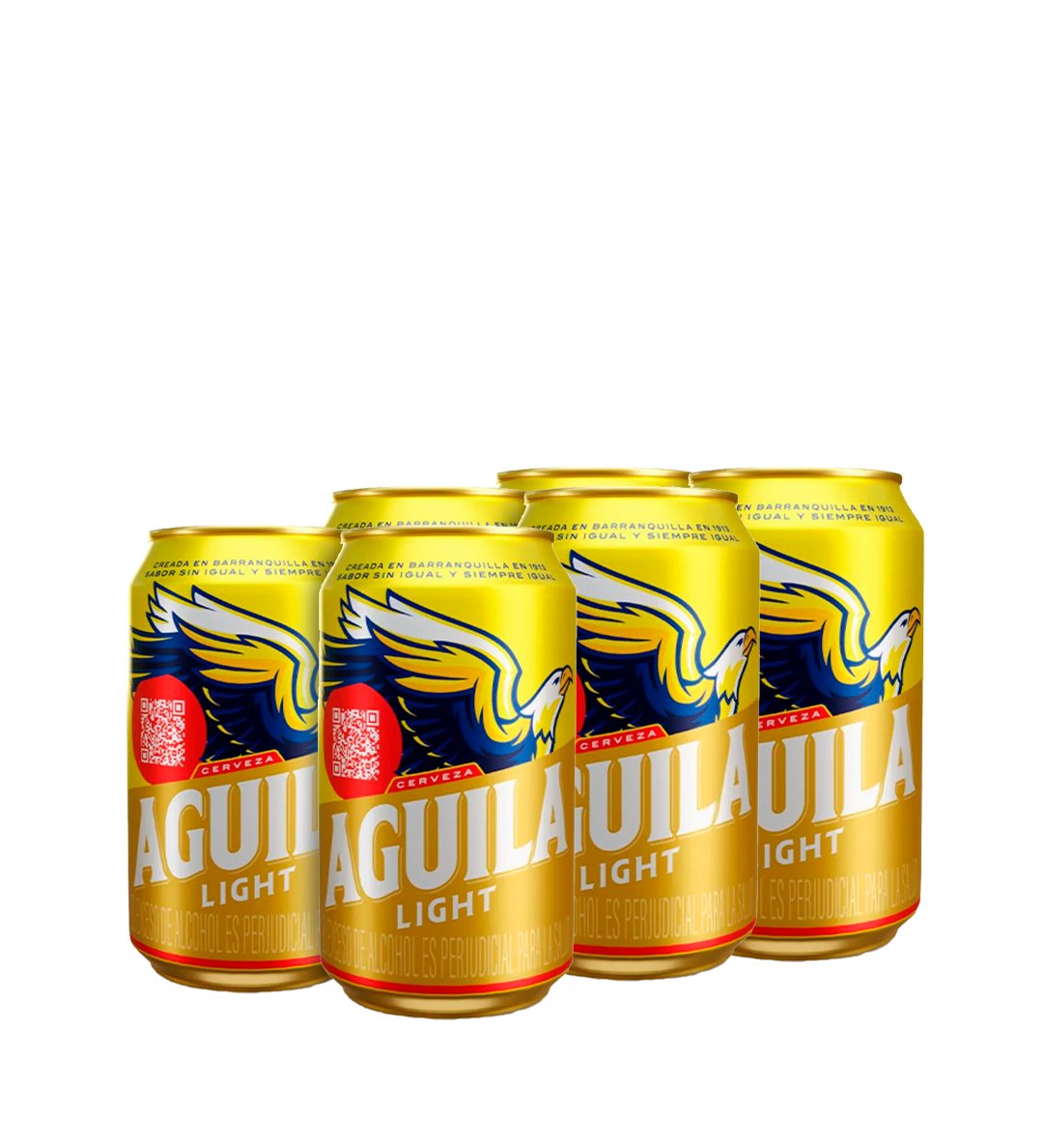 6 Pack Cerveza Aguila Light Lata - 330cc - Licores Medellín