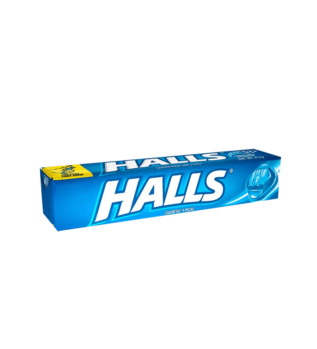 Caramelo Halls Barra Azul Menta - 9und - Licores Medellín