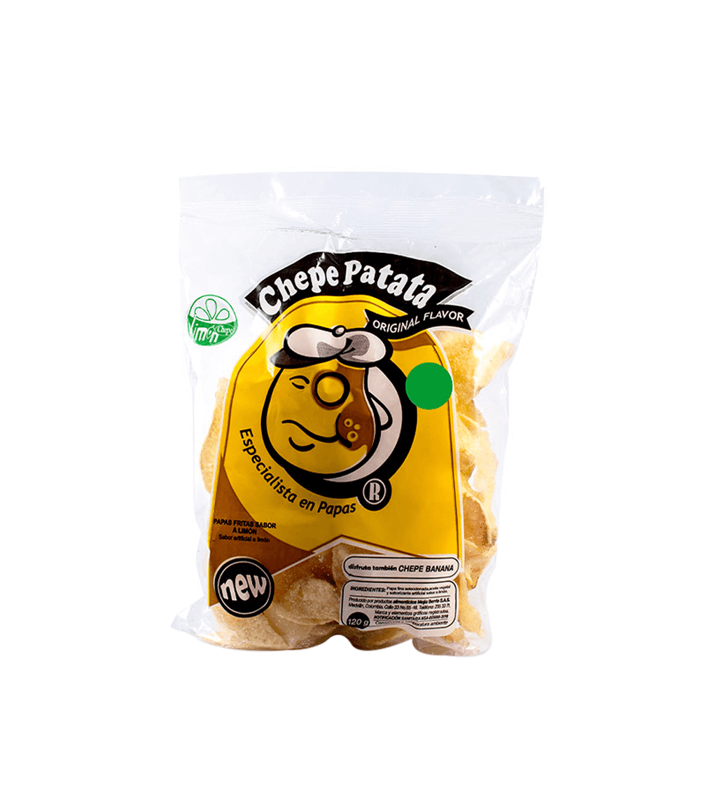 Pasabocas Papas Chepe Patata Limón - 120g - Licores Medellín