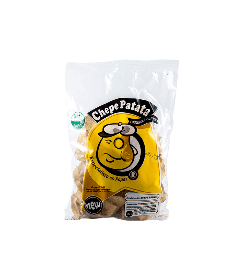 Papas Chepe Potato Lemon Pepper Snacks - 120g - Licores Medellín
